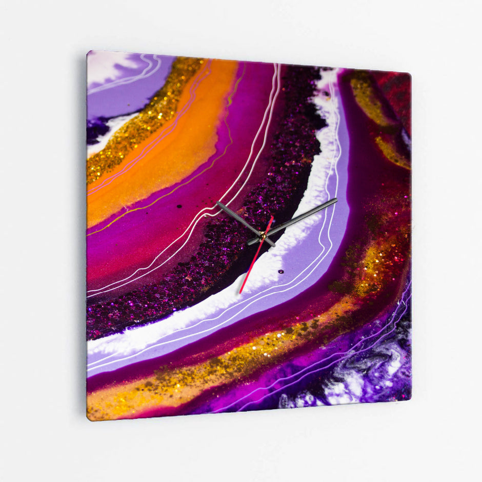 Square Glass Wall Clocks | Functional Frequency Art – Wendy McCallum Art